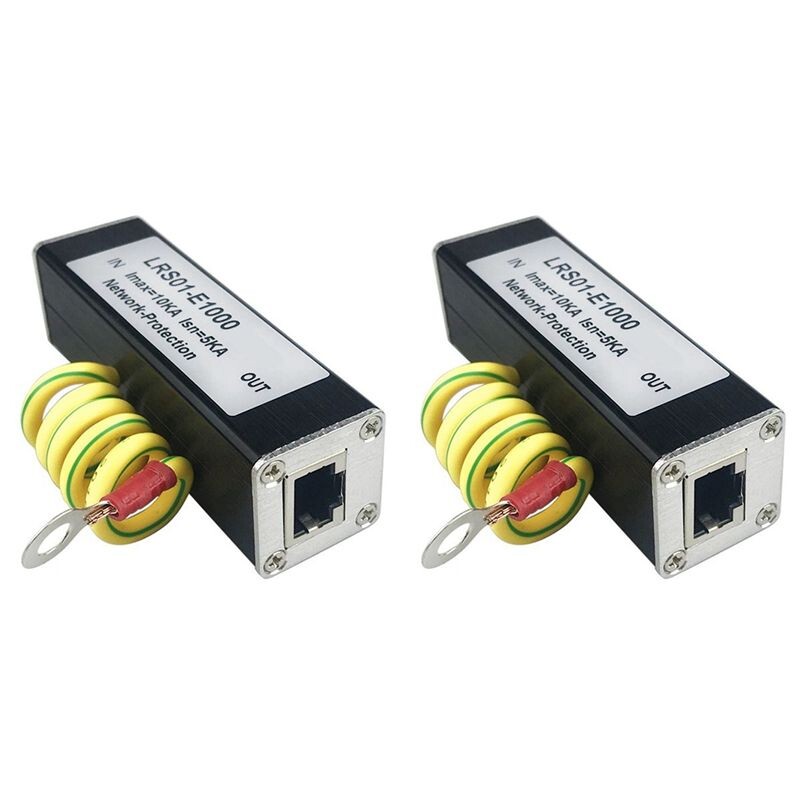 2X Poe 1000M Network Protector POE 1000M Monitor Camera Surge Protector ...