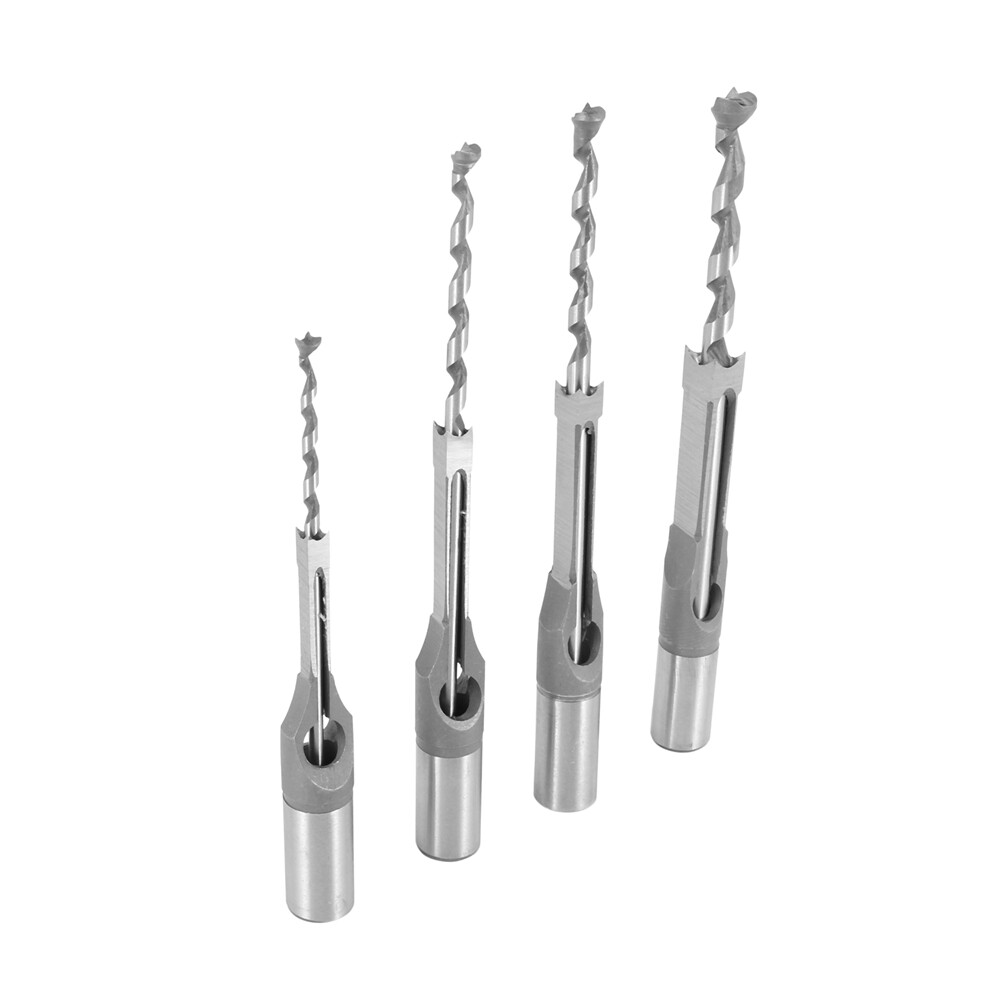 8Pcs Woodworking Square Hole Drill Bits Wood Mortising Chisel Set ...