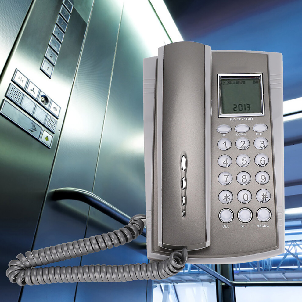 KX T071CID Wall Mount Desktop Corded Phone Gray with Mute and Clear ...