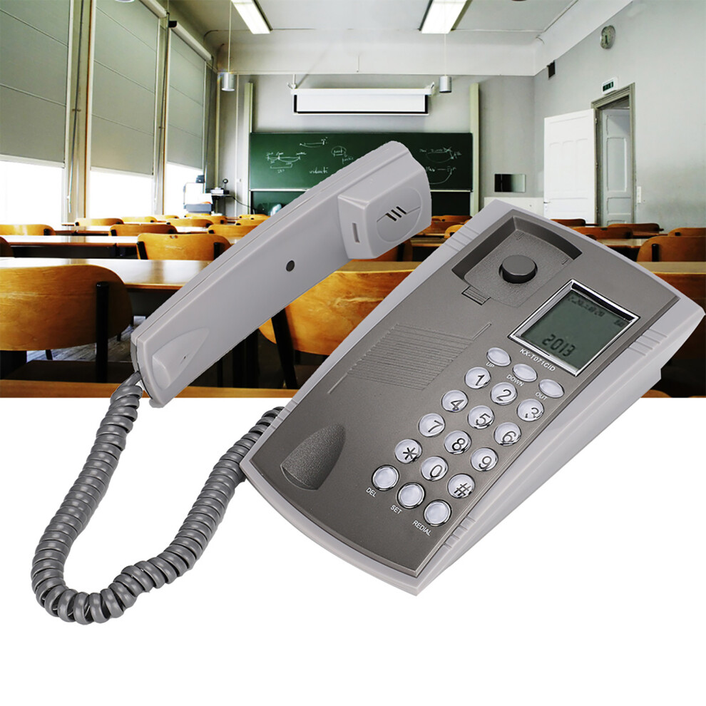 KX T071CID Wall Mount Desktop Corded Phone Gray with Mute and Clear ...