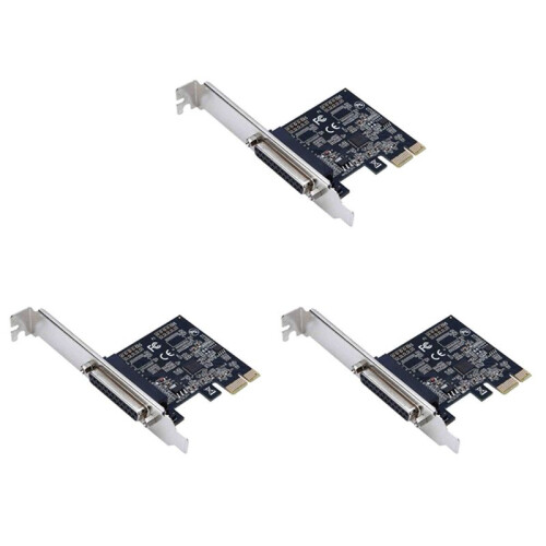 3X Wysokiej JakośCi Port RóWnoległY DB25 25Pin Pcie Riser Card LPT ...