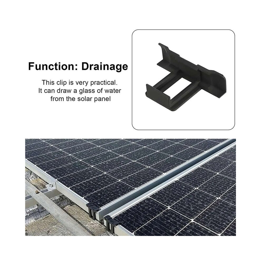 250PCS 30mm Solar Panel Water Drainage Clips Photovoltaic Panel Water ...