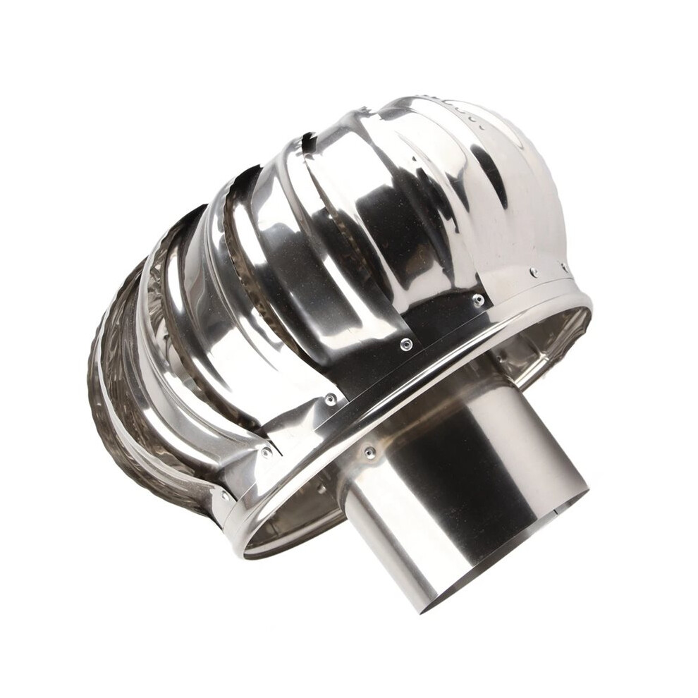 4.33in Stainless Steel Roof Ventilator - Silent, Automatic Wind Turbine ...