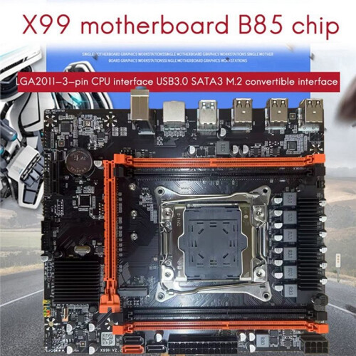 Scheda Madre Desktop X99 D4 + Cavo B85 LGA2011-3 4 Slot RAM DDR4 REG ...