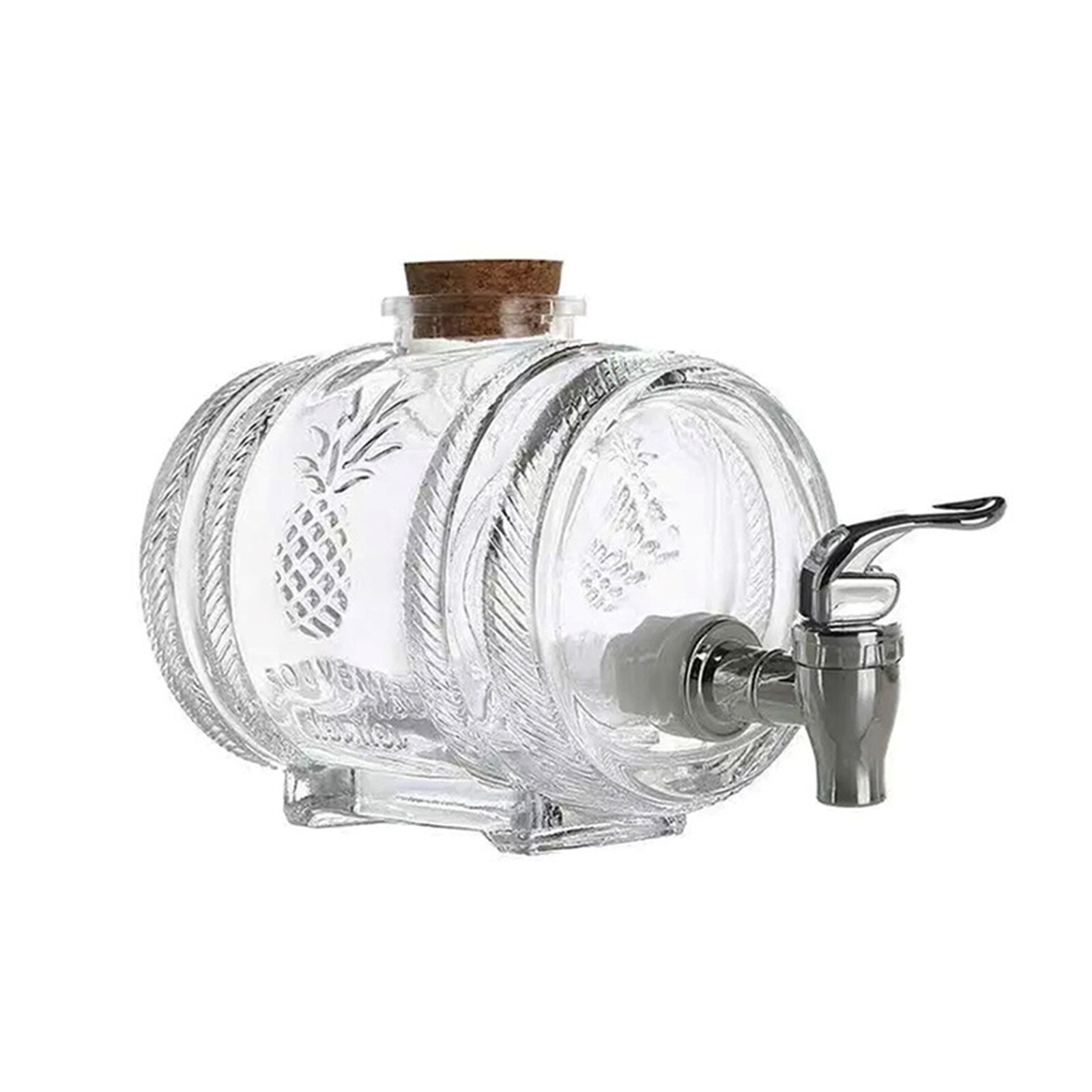 Dávkovač nápojů ze skleněného sudu s dřevěným stojanem 1 l on OnBuy