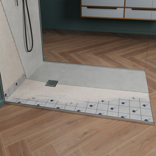 Receveur à carreler - 120x90 cm - Grille carrée centrée - Siphon ...