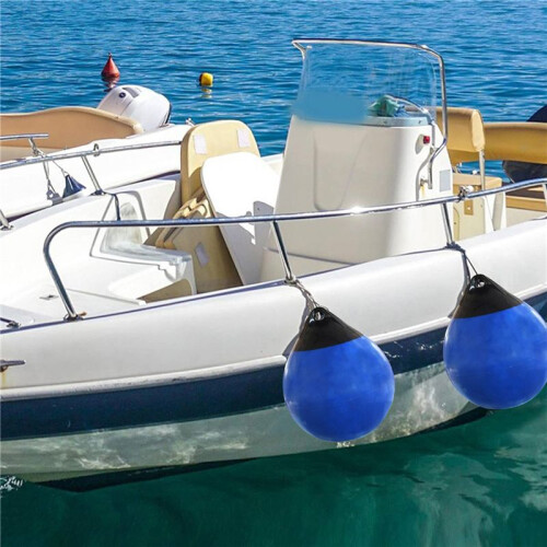 2X Heavy Duty PVC Boat Fenders Round Anchor Buoy Dock Bumper Inflatable ...