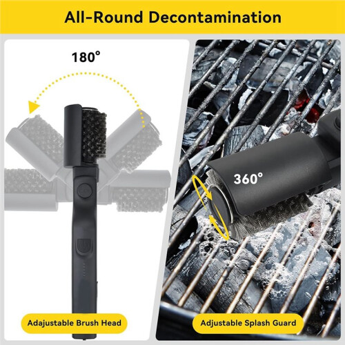 Electric Grill Brush,3 Powerful Speed BBQ Grill Brush 180Adjustable ...