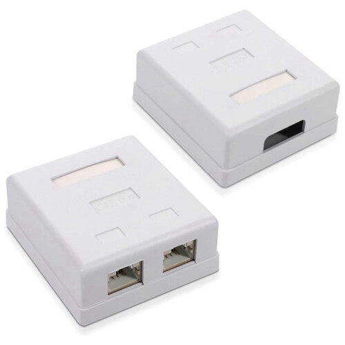 10X RJ45 Network Socket - Shielded Surface Mounted Double Wall Socket ...