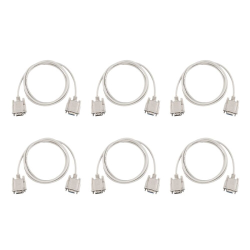 6X RS232 DB9 9 Pin Male to Female Serial Port Cable Industrial Adapter ...