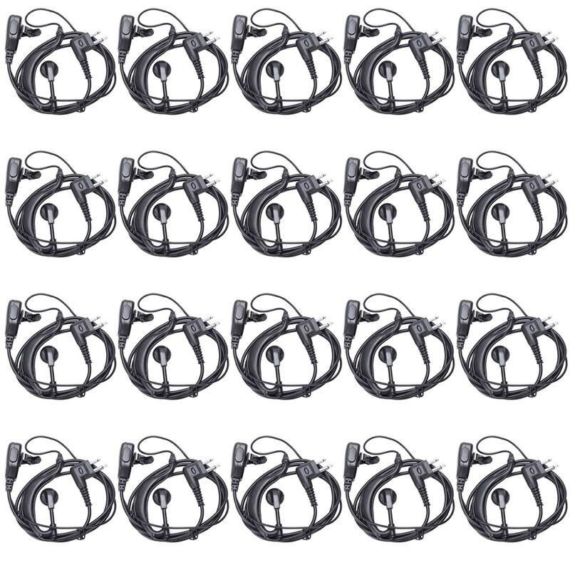 20X 2Pin Ptt Headphones Earpiece for Gp88 Gp68 Gp300 Gp88S Gp3688 ...