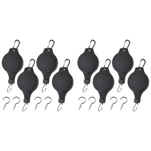 8 Poleas para Plantas, Polea con Gancho para Plantas con 8 Ganchos de ...