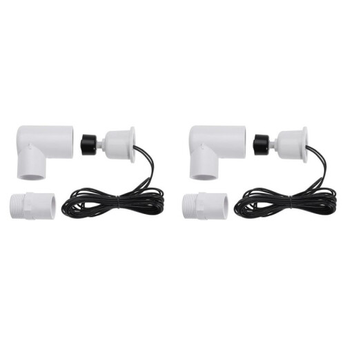 2X SS2 Float L-Shape with 3/4 Inch Adaptor and 6Ft Wire Water Float for ...