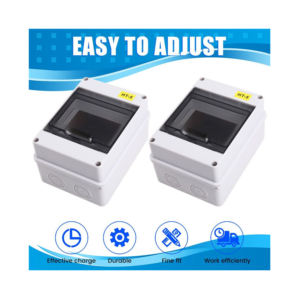 6PCS HT-5 Way IP65 Mcb Breaker Box Distribution Protection Box Power ...