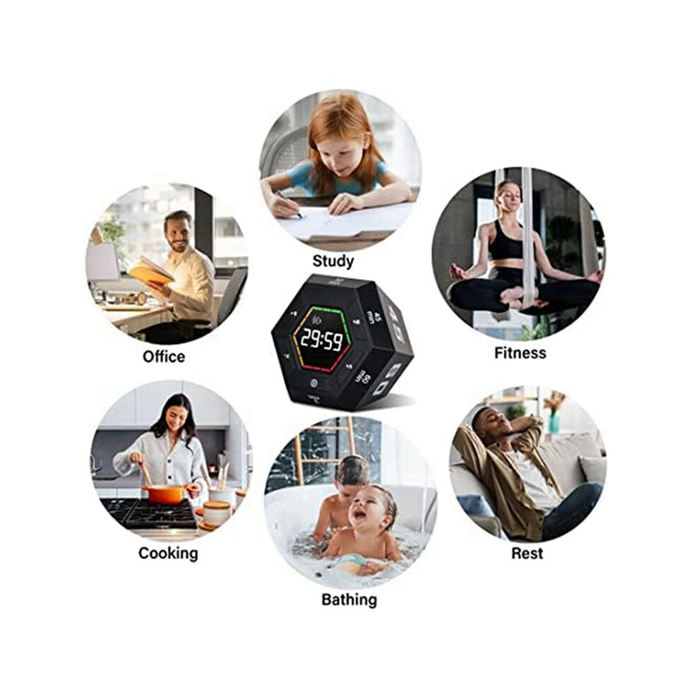 2X Minuterie Pomodoro, Minuterie de Productivité, 3, 5, 15, 30, 45, 60 ...