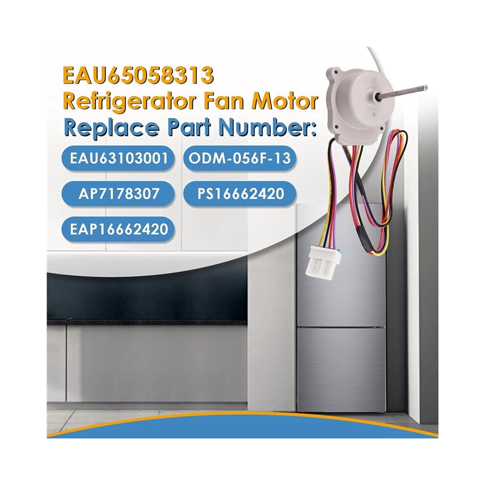 4X EAU65058313 Refrigerator Evapoartor Fan Motor for Freezer Replace ...