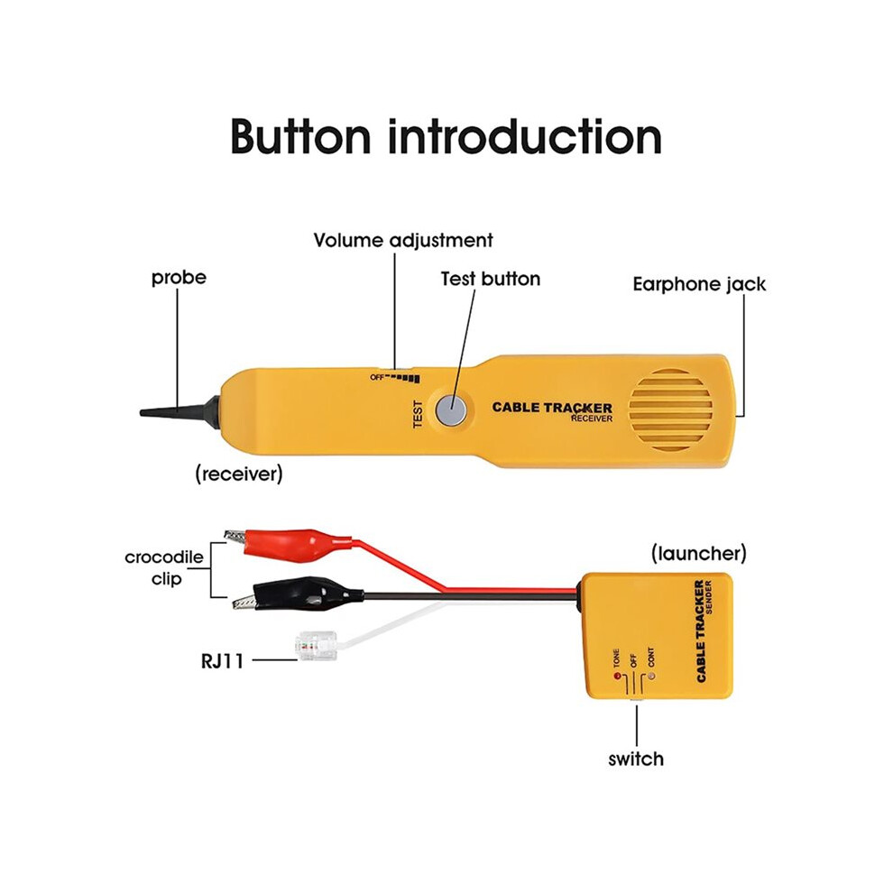Cable Finder Tone Generator Probe Tracer Wire Tracker Cable Circuit ...