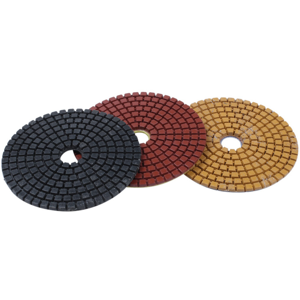 18 Pieces 100mm Diamond Flexible Wet & Dry Polishing Pads 3 Step Floor ...