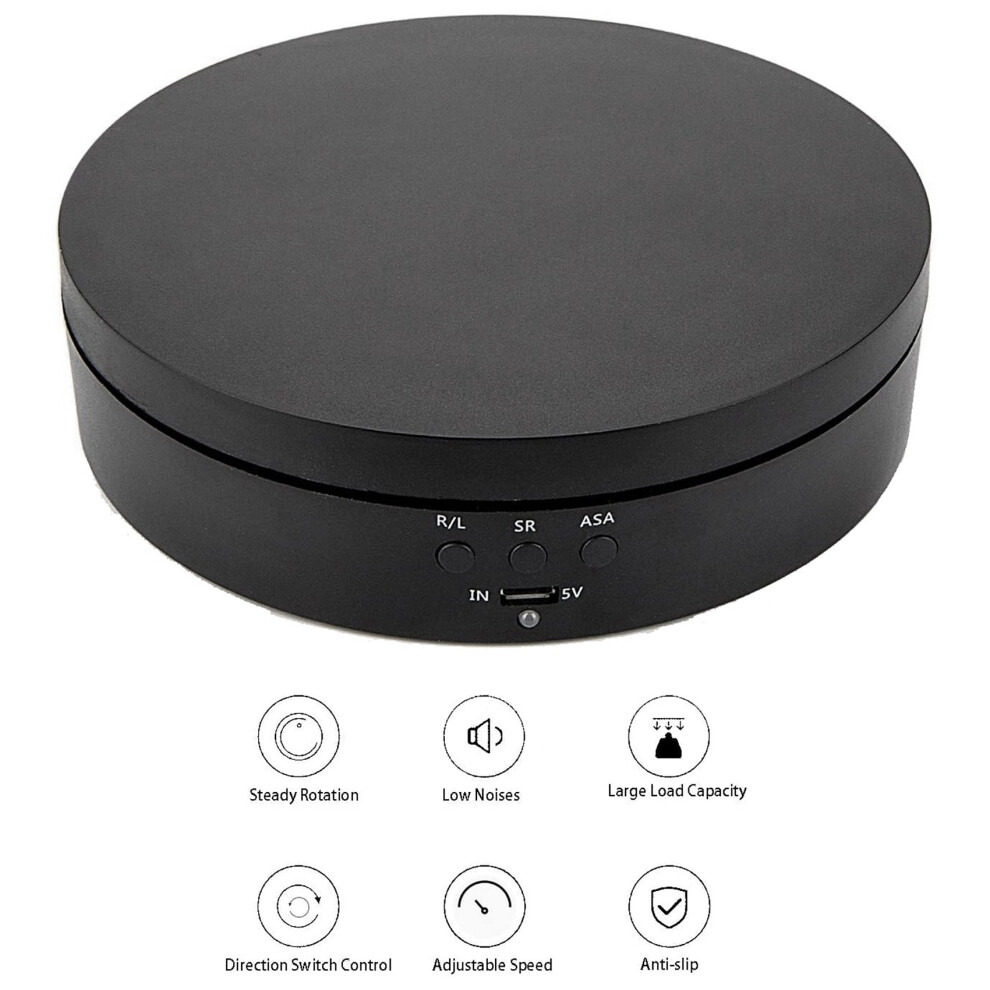 2X Présentoir de Plateau Tournant Rechargeable Noir, Vitesse de ...