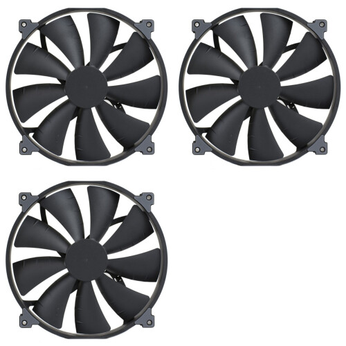 3X PHANTEKS PH-F200SP Black High Air Volume Computer Case Fan 200mm ...