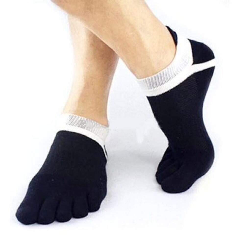 Men Cotton Toe Socks Breathable Sports Comfortable 5 Finger One Size ...