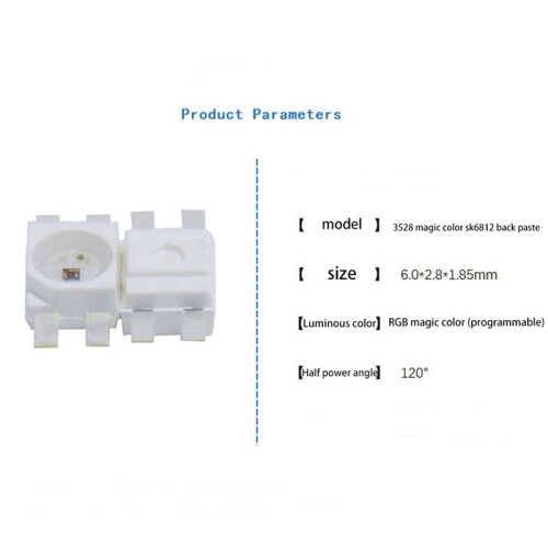 400PCS SK6812 -E RGB (Similar WS2812B) SK6812 3228 SMD Pixels LED Chip ...