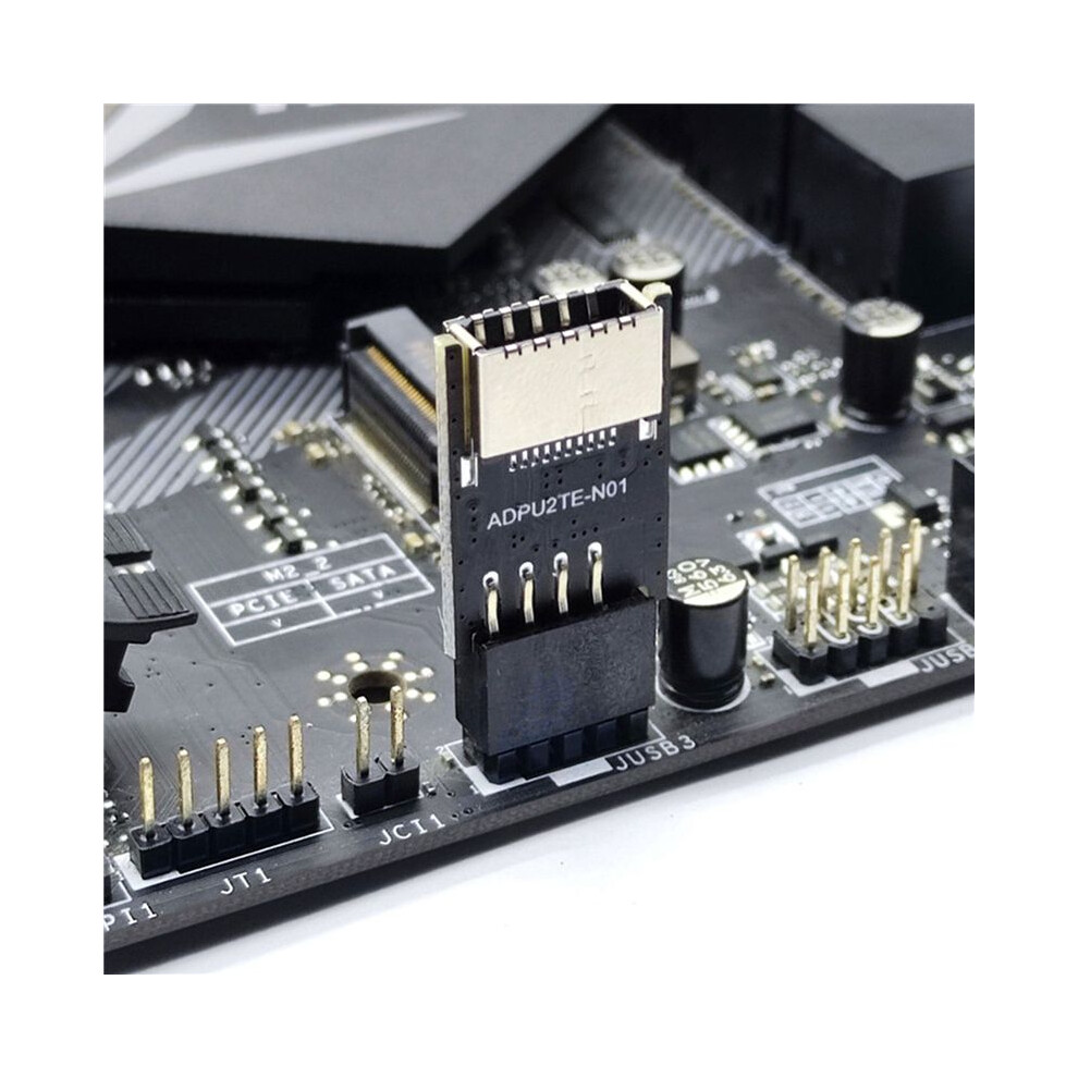 3X Motherboard USB2.0 9Pin to TYPE-C A-KEY Front Connector Converter ...
