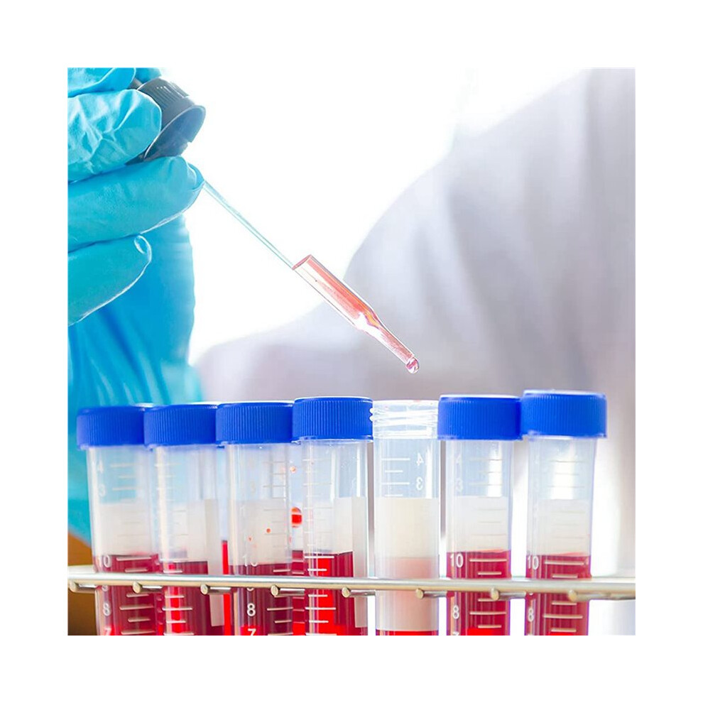 300Pcs Conical Centrifuge Tubes 15mL with Screw Caps, Graduated and ...