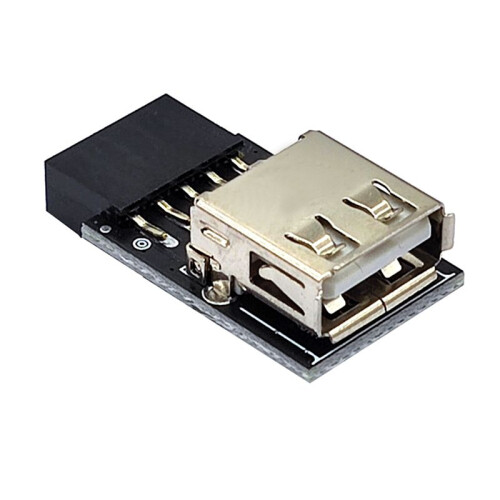 5X 9Pin to 1 Port USB Adapter Connector PC Internal Motherboard 9Pin to ...