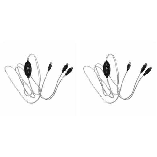 2X USB in-OUT MIDI Cable Converter PC to Music Keyboard Adapter Cord on ...