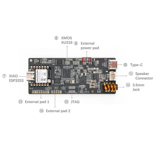 Seeed Studio ReSpeaker Lite Voice Assistant Kit ESPHome Assistant 2 Mic ...