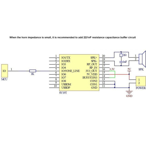 SV19T Voice Playback Module One-To-One Trigger Serial Port Control ...