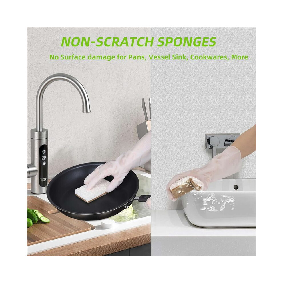 Eco-Friendly Natural Sponges for Dishes 60 Pack - Biodegradable Kitchen ...