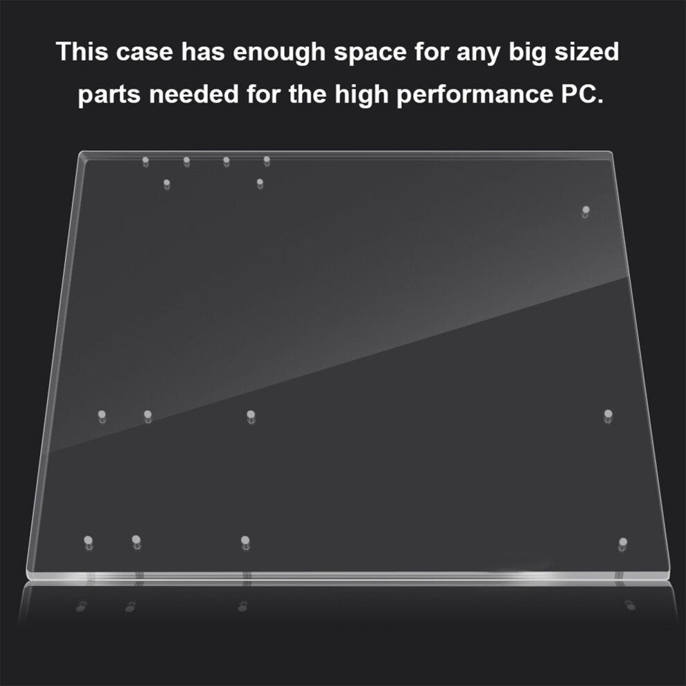 Open Frame Clear Acrylic Computer Case for M-ATX Motherboard DIY Stand ...