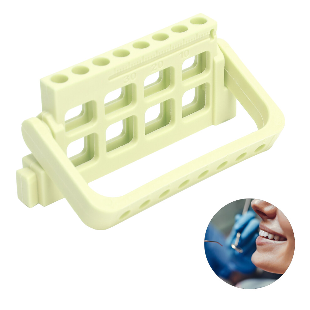 Light Yellow 8 Holes Root Canal File Holder Endodontic Dental Bur Stand ...