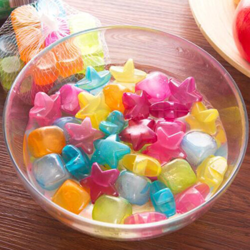 20 cubetti di ghiaccio in plastica riutilizzabili a forma di stella ...