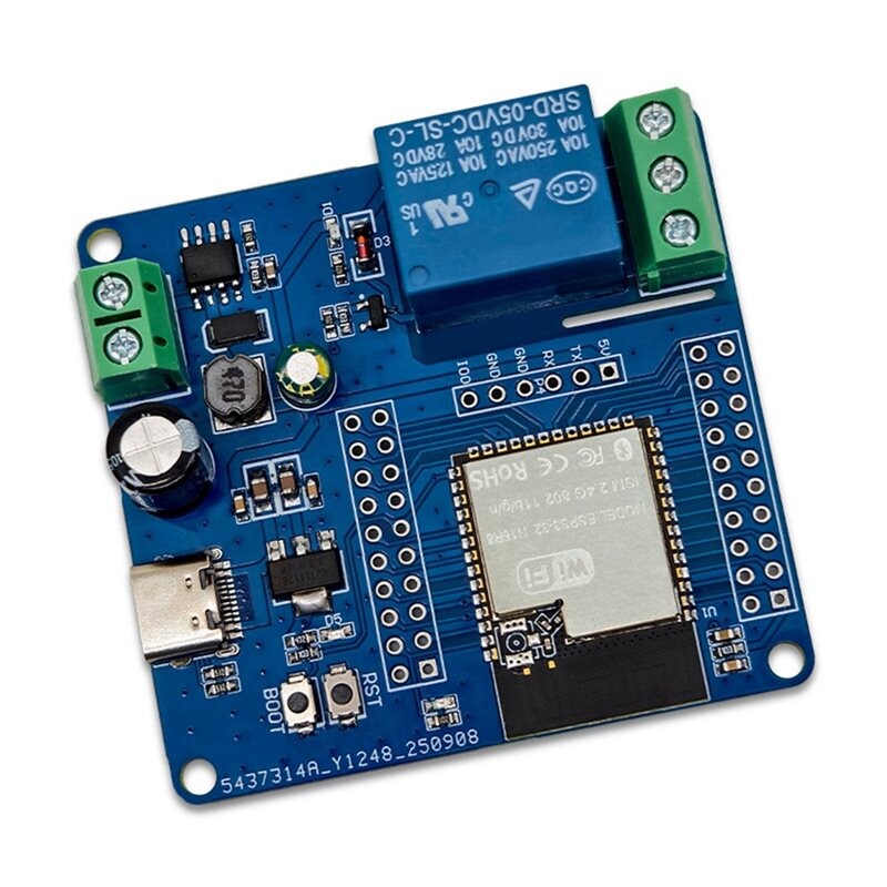 2X ESP32-S3 WIFI Development Board Module 5-60V Powered Single-Channel ...