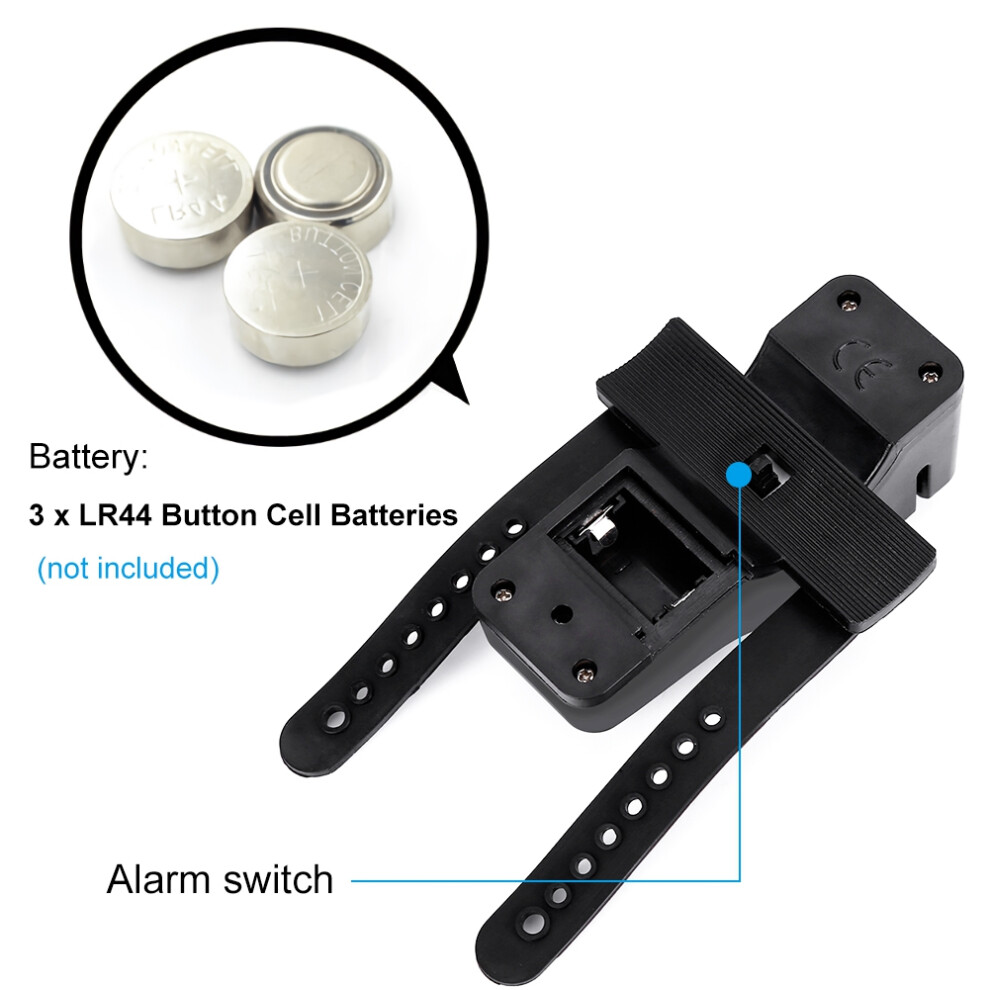 ABS Night Vision Fishing Alarm Belt Black with Sound & Light Alert on OnBuy