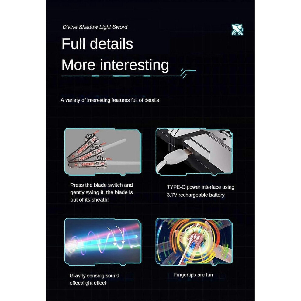(black) Lightsaber Dueling Smooth Swing Laser Sword Sabre De Luz 7 ...