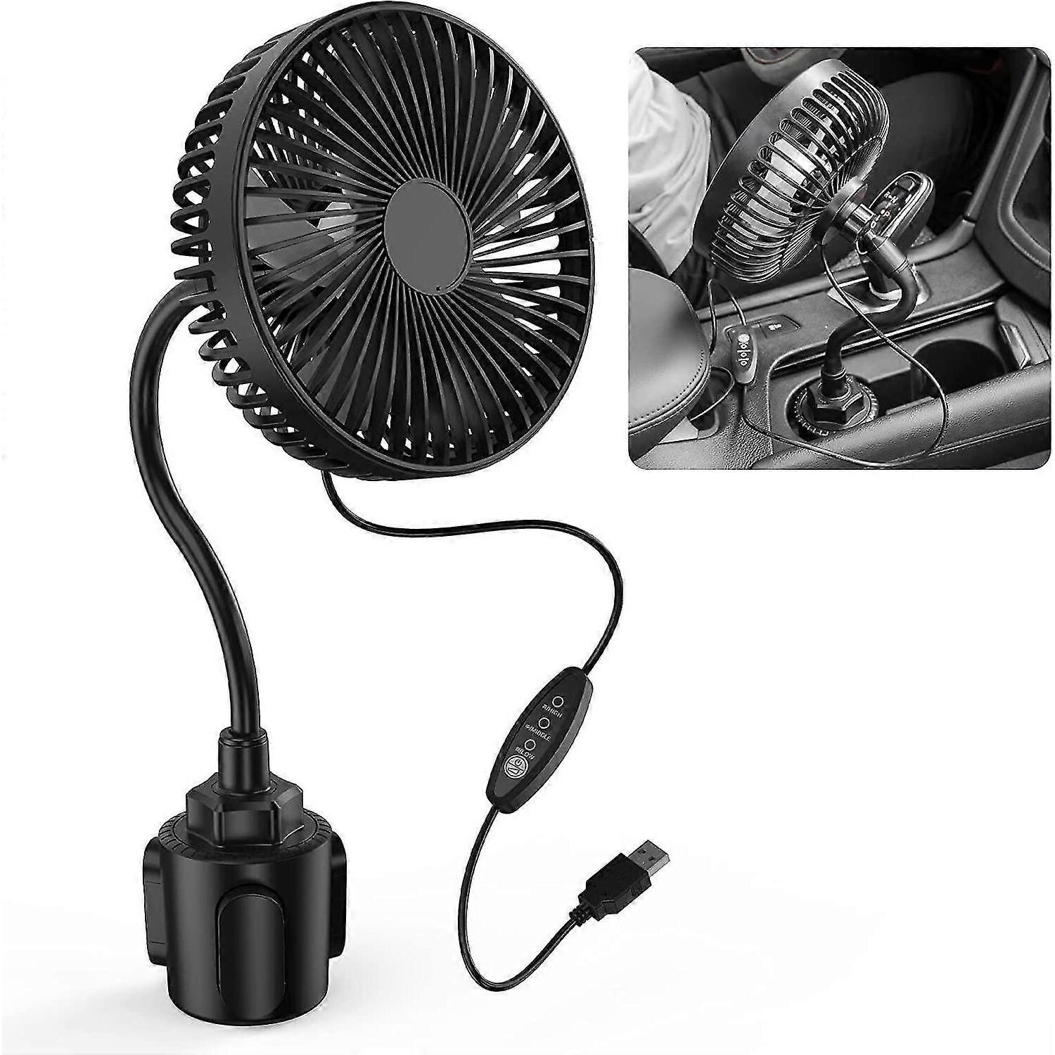 6" Slim Air Circulator Cooling Fan 360 Car Folding Electric Fan USB ...