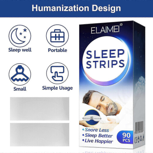 90 Pcs Mouth Tape Sleep Strip for Anti-snoring Mouth Breathing Tape To ...