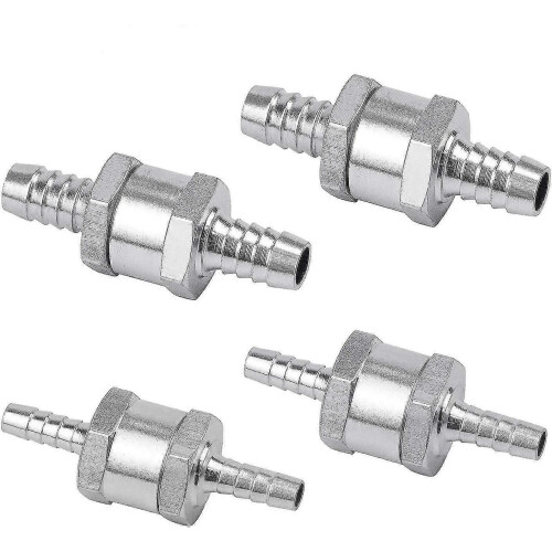 4 Pcs Aluminum Alloy Diesel Check Valve, 6/8/10 / 12mm Fuel Valve with ...
