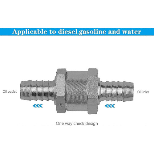 4 Pcs Aluminum Alloy Diesel Check Valve, 6/8/10 / 12mm Fuel Valve with ...