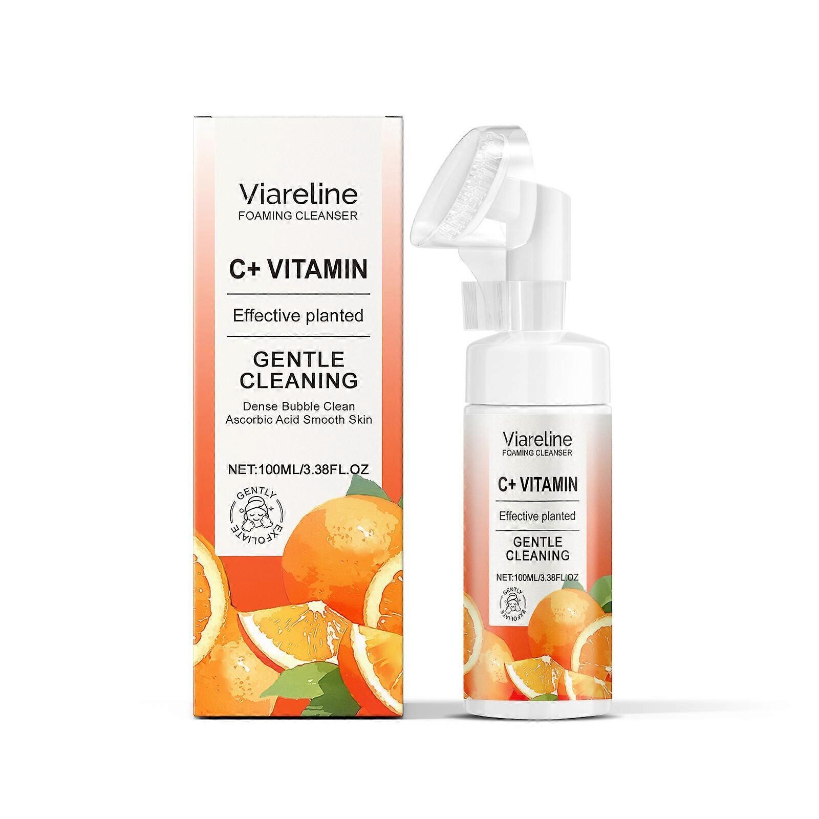 Limited time!!Viareline Vitamin C Foam Facial Cleanser Gently Cleanses ...