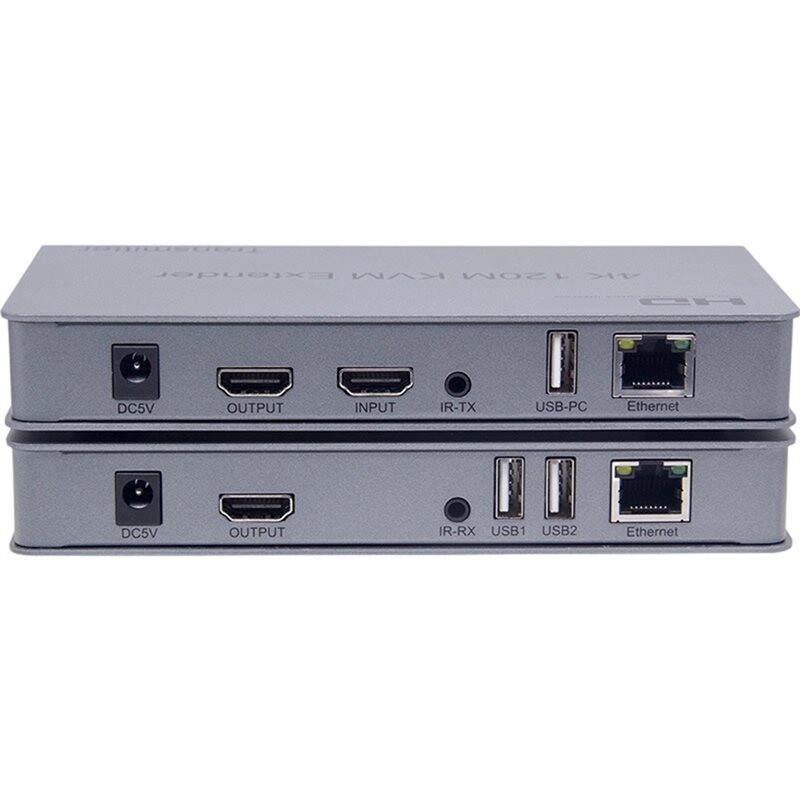 120m Extender -Compatible KVM Extender RJ45 4K with USB KVM Audio HD ...