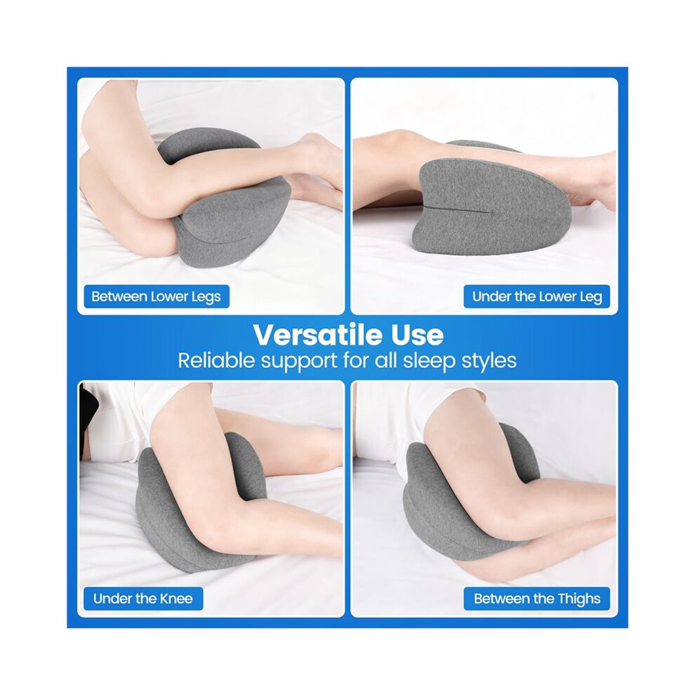 Ergonomic Memory Foam Knee Pillow for Side Sleepers, Heart-Shaped ...