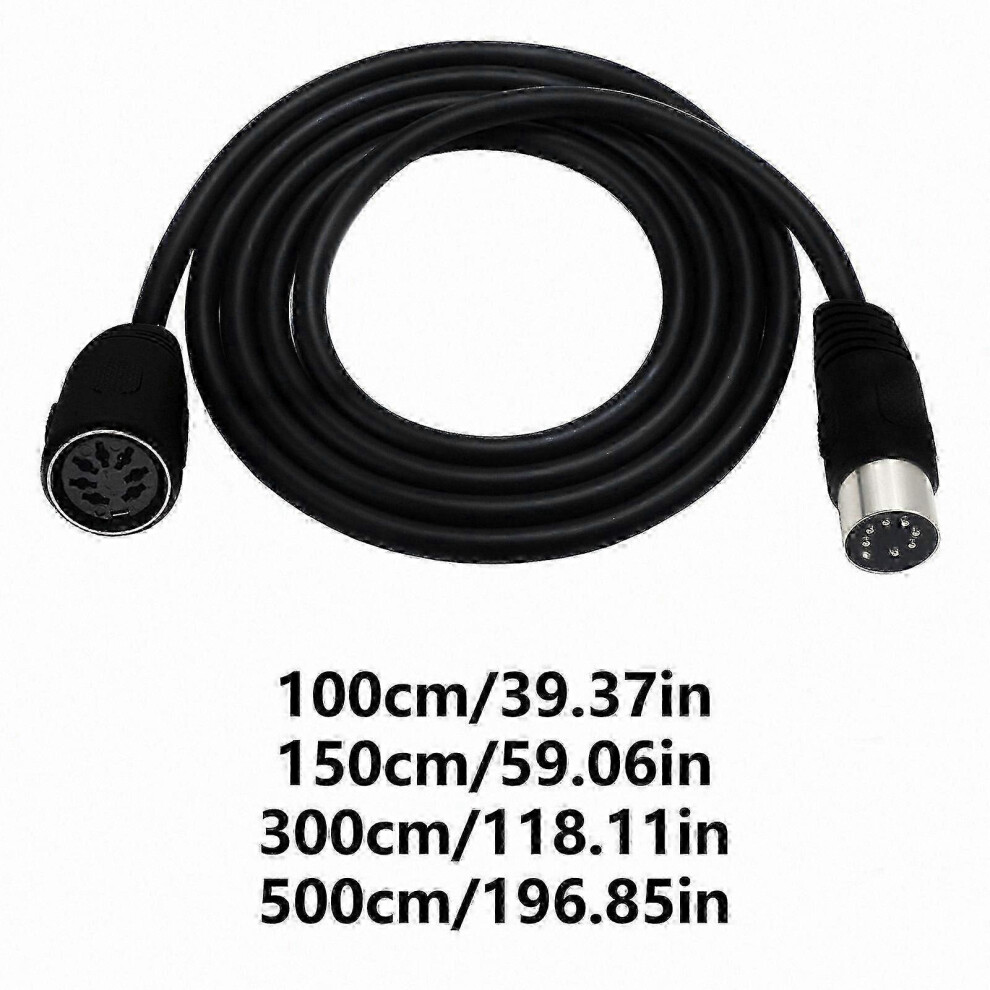 (3m) 7 Pin DIN Male to Female Extension Cable for Receiver Monitor ...