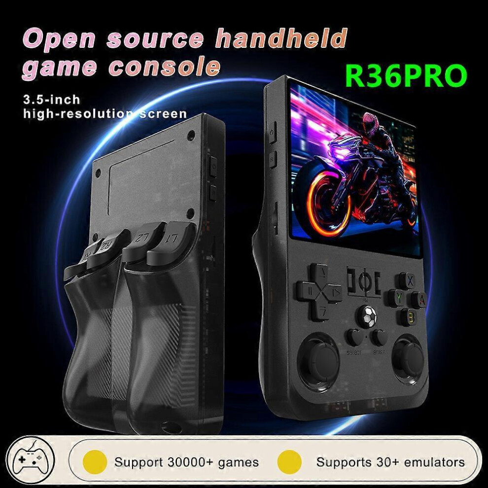 (128G, Transparent Red) 2025 New R36PRO Handheld Game Console 22000 ...