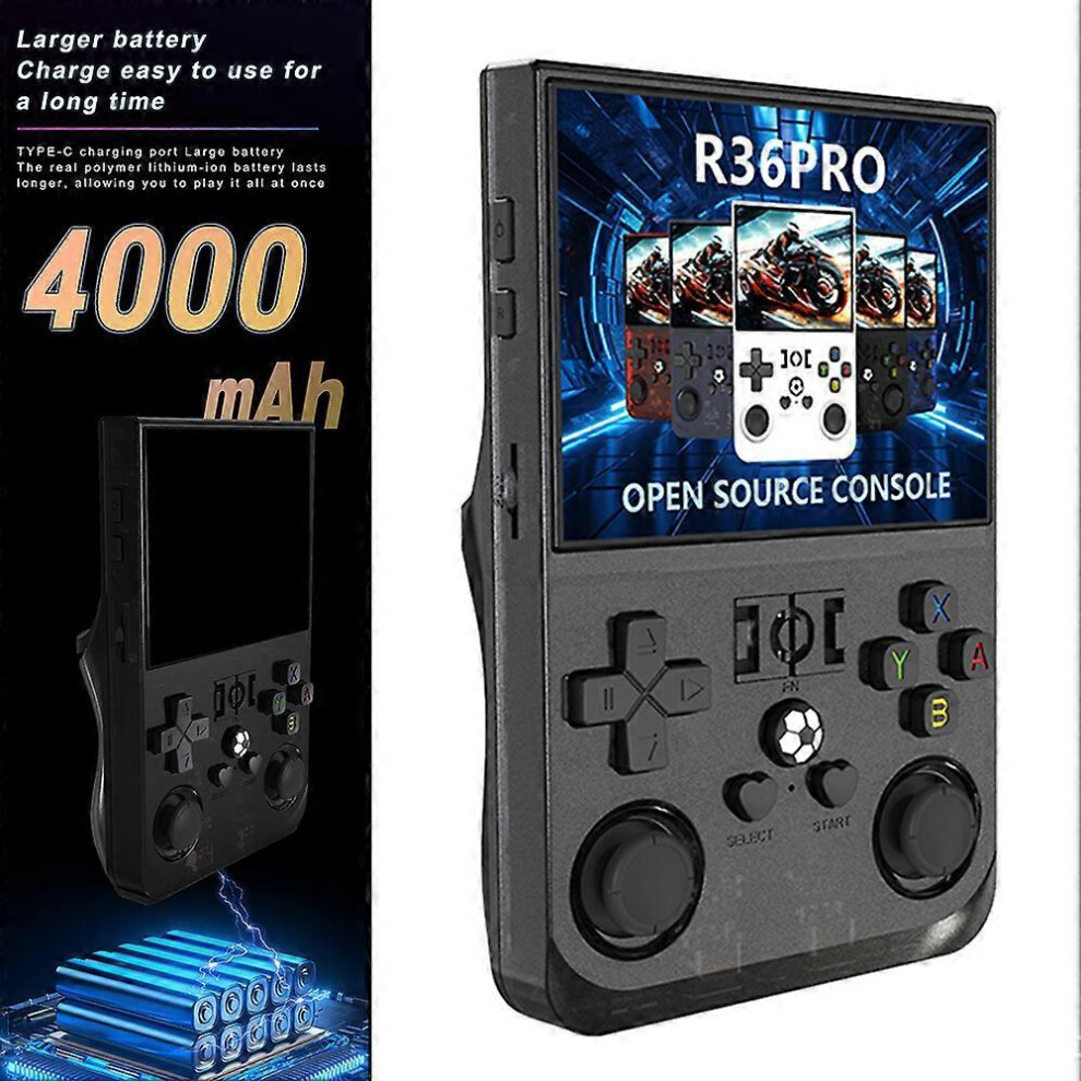 (128G, Transparent Red) 2025 New R36PRO Handheld Game Console 22000 ...