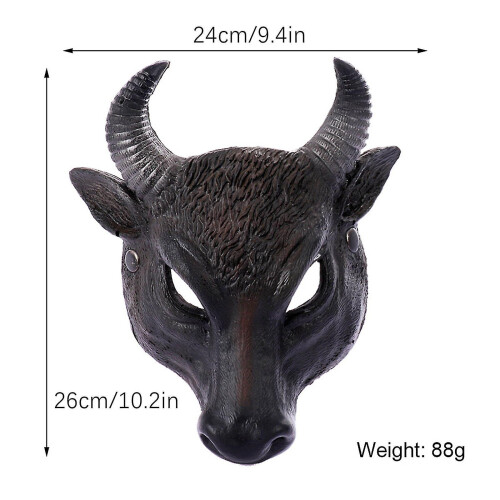 Easter Carnival Party Half Face Foam 3d Realistic Bull Head Mask on OnBuy